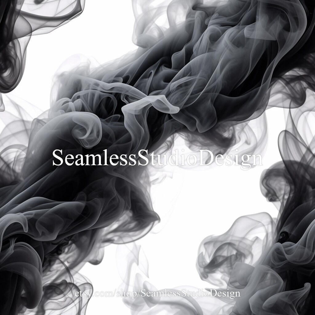 10 Beautiful Seamless Smoke Patterns White, Black, Yellow and Purple ...