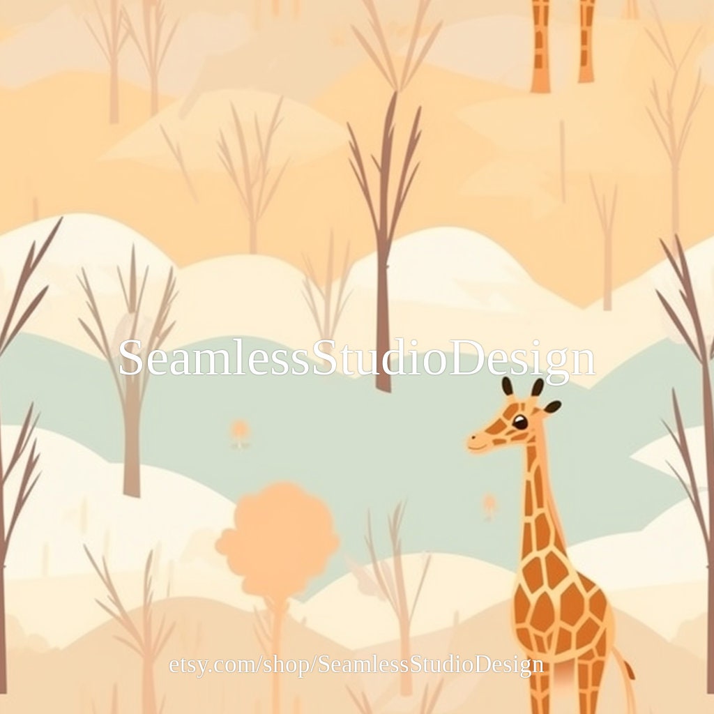 Giraffe Dreams - 10 Adorable Seamless Patterns - Etsy