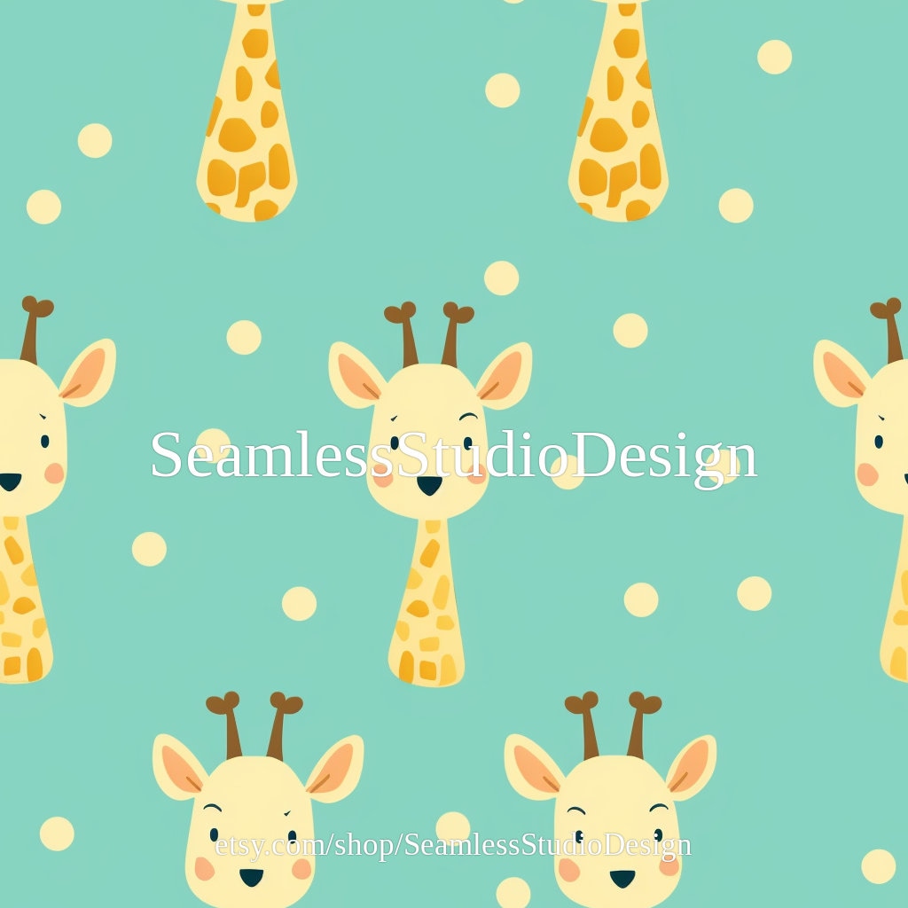 Giraffe Dreams - 10 Adorable Seamless Patterns - Etsy