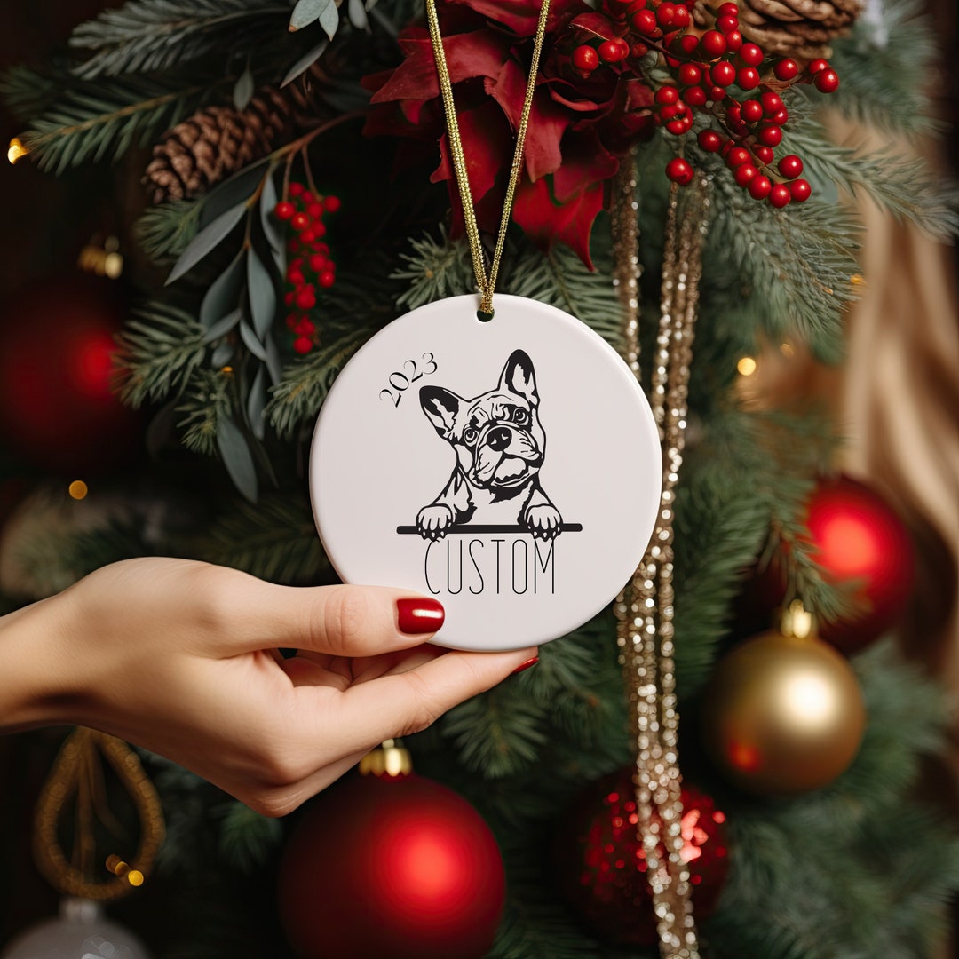 Custom French Bulldog Christmas Ornament 2023, Personalized Pet ...