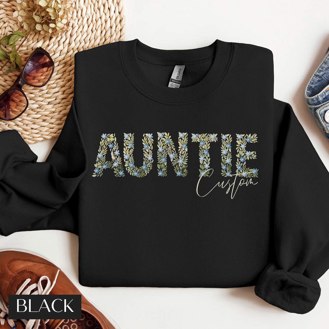 Custom Floral Auntie Sweatshirt, Personalized Gift for Aunt, Future ...