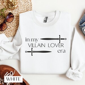 Custom in My Villain Lover Era Sweatshirt, Romance Reader Bookish Merch, Romantasy Morally Grey ...