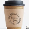 Custom Monogram Paper Cup Sleeves Personalized Coffee Cup Sleeves ...
