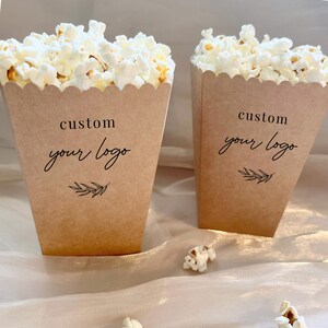 Custom Popcorn Box Custom Logo Popcorn Bag Personalized Popcorn Cup ...