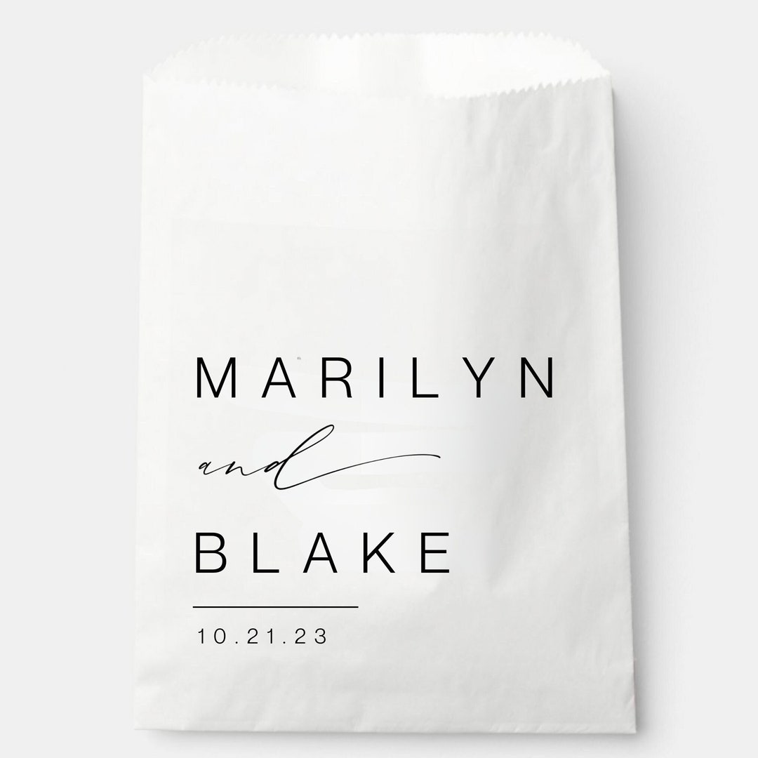 Personalized Wedding Favor Bag Wedding Party Bag Favor Wedding Treat ...