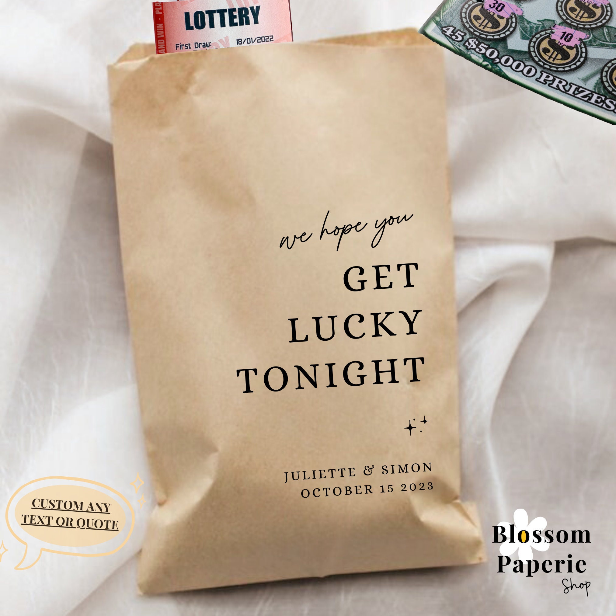 Lotto Wedding Favors Bags Get Lucky Tonight Lottery Bags Wedding Favor ...