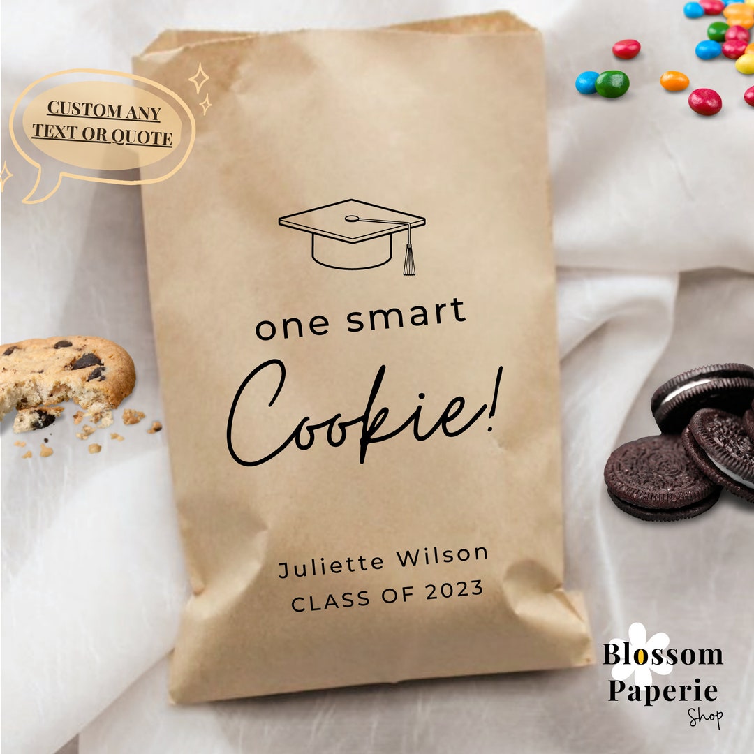 One Smart Cookie Bags Personalized Graduation Favor Bags Graduation ...