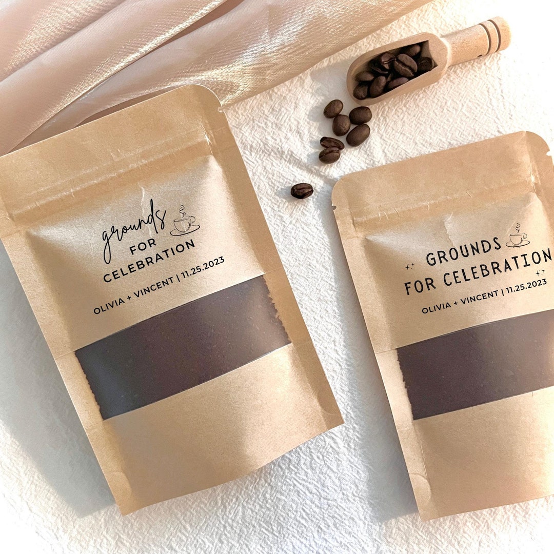 Coffee Favor Bag Grounds for Celebration Coffee Wedding Favor Coffee ...