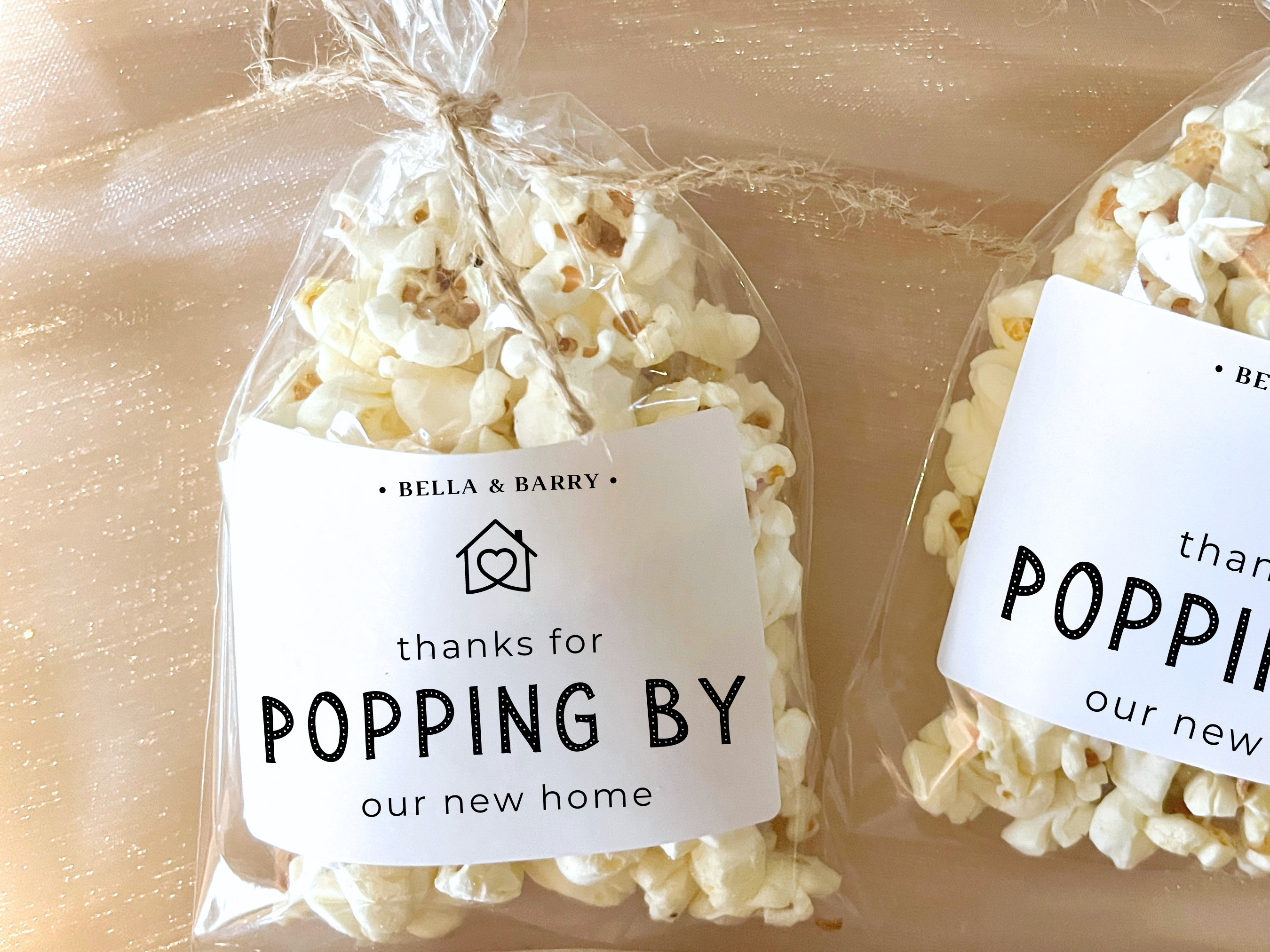 Thanks for Popping by Housewarming Party Favors Personalized Popcorn ...