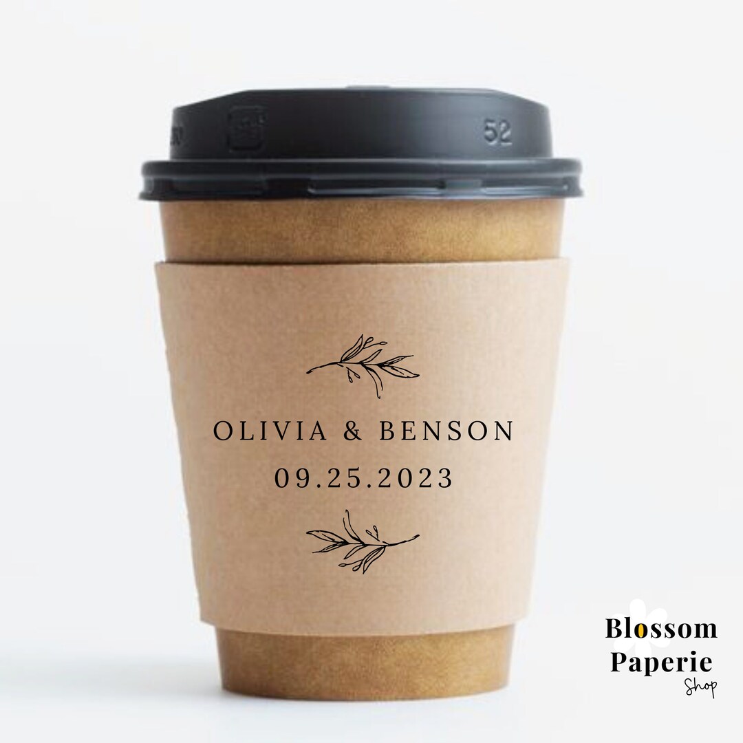 Custom Coffee Sleeves Wedding Coffee Sleeve Bridal Shower Customized ...