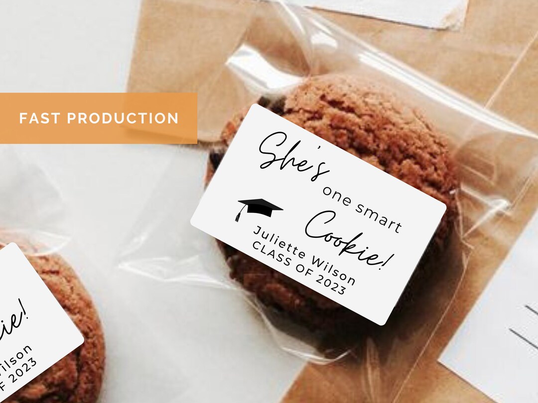 NEW! She's One Smart Cookie Graduation Sticker He's One Smart Cookie ...