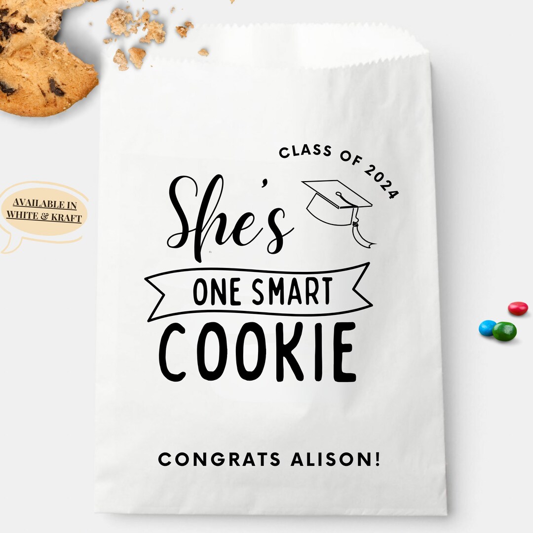 Graduation Cookie Favor Bag Smart Cookie Take Home Bag Class 2025 of ...