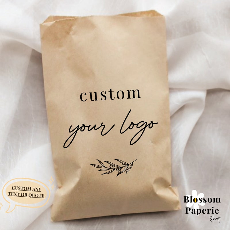 Black Paper Bag With Logo - Etsy