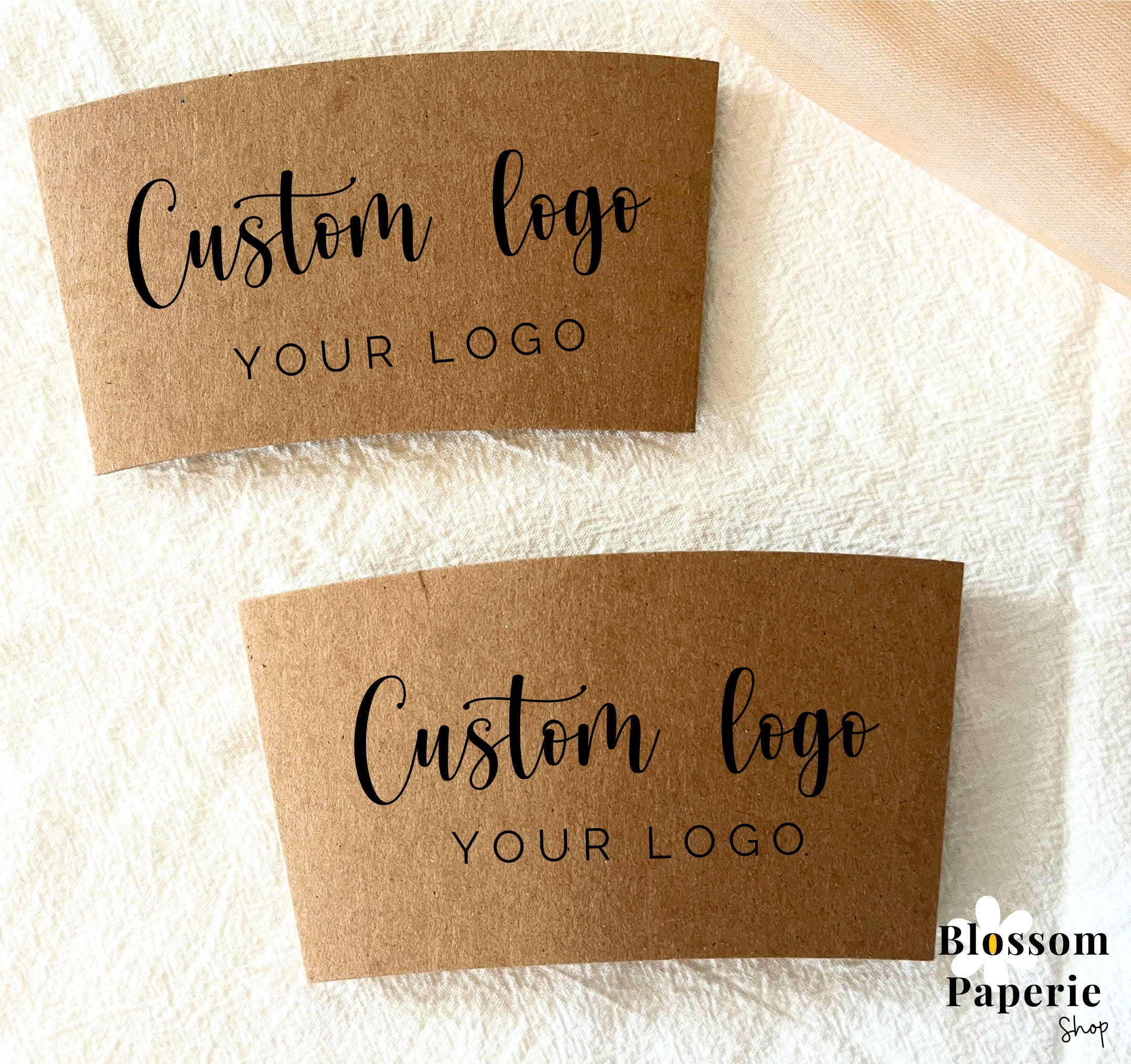 Custom Coffee SLEEVES With Business LOGO on Coffee Cup Sleeves - Etsy