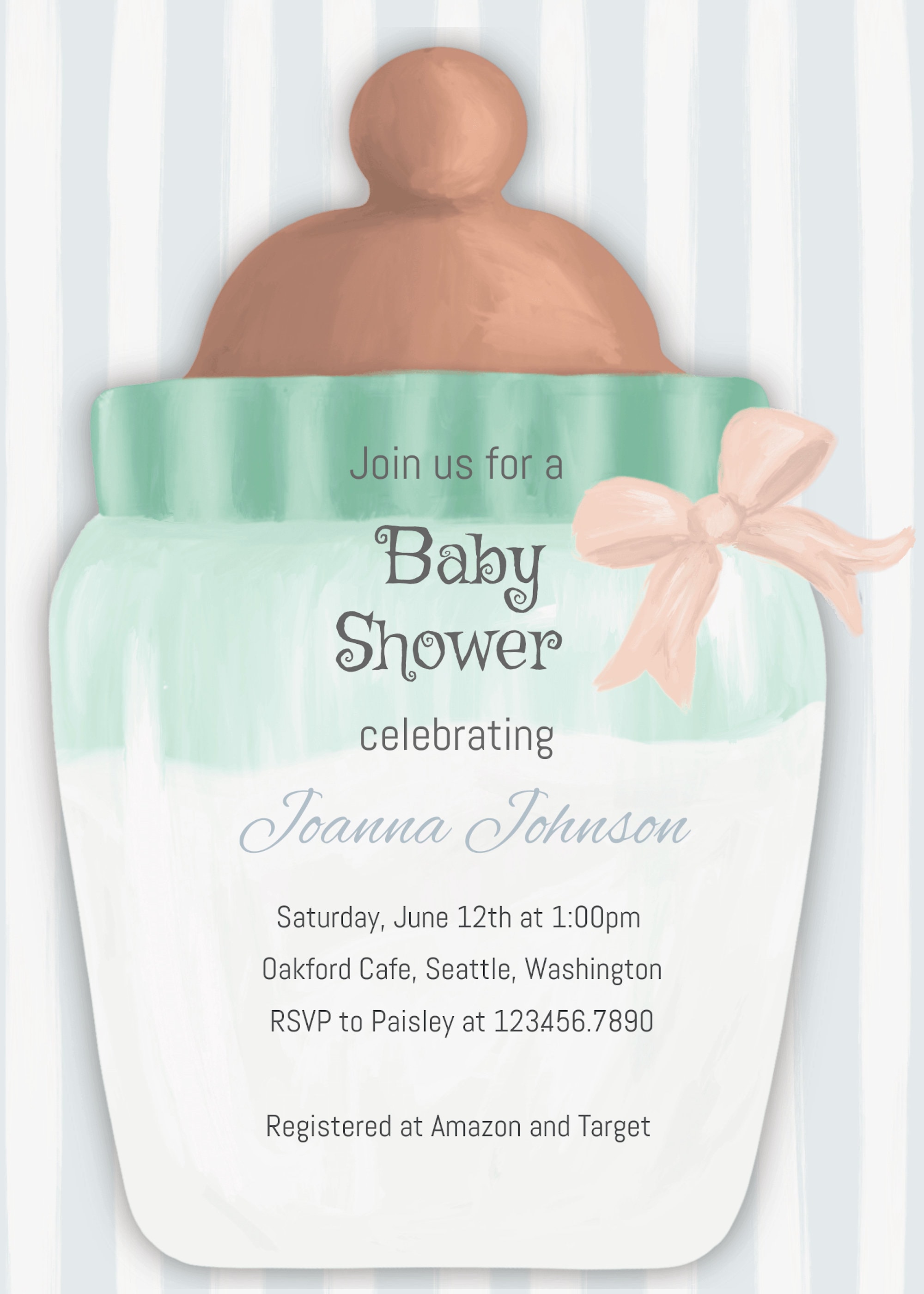 Baby Shower Invitation, Baby Shower Bundle, Neutral, Baby Girl, Baby ...