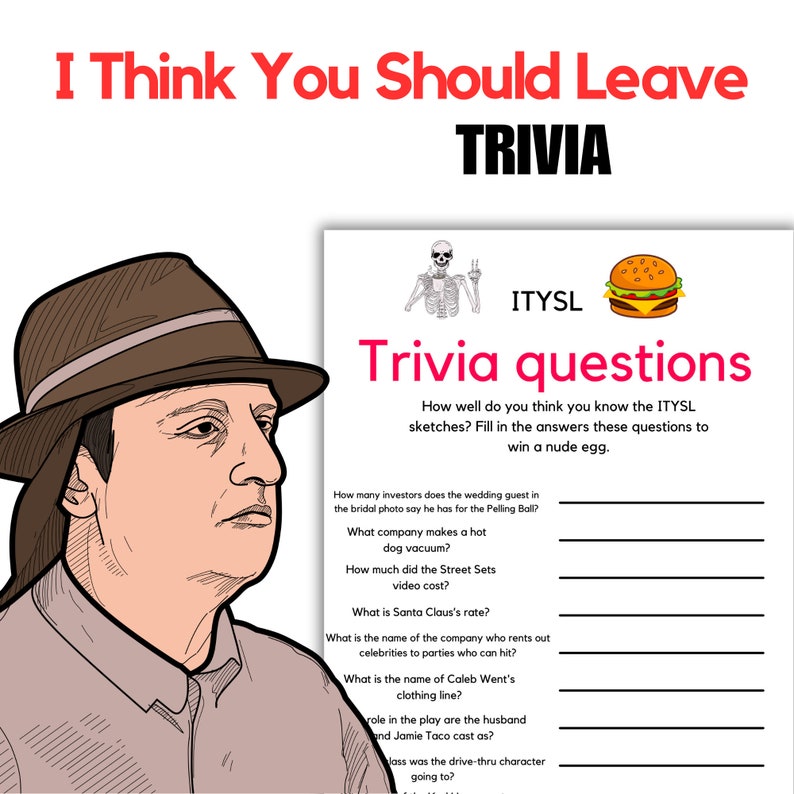 I Think You Should Leave Themed Party Games Bundle - Etsy