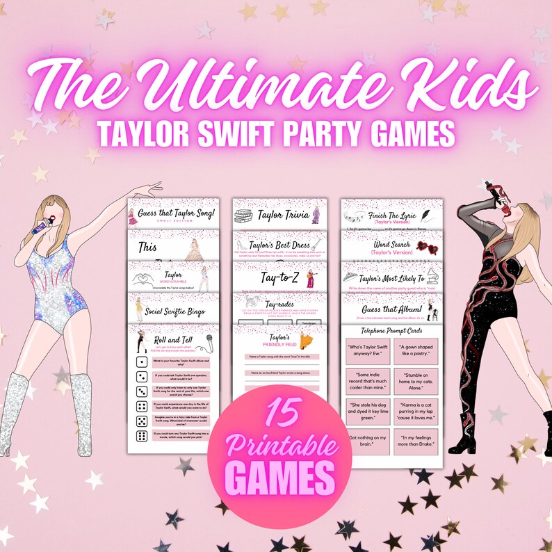 KIDS Taylor Themed Party Games - Etsy