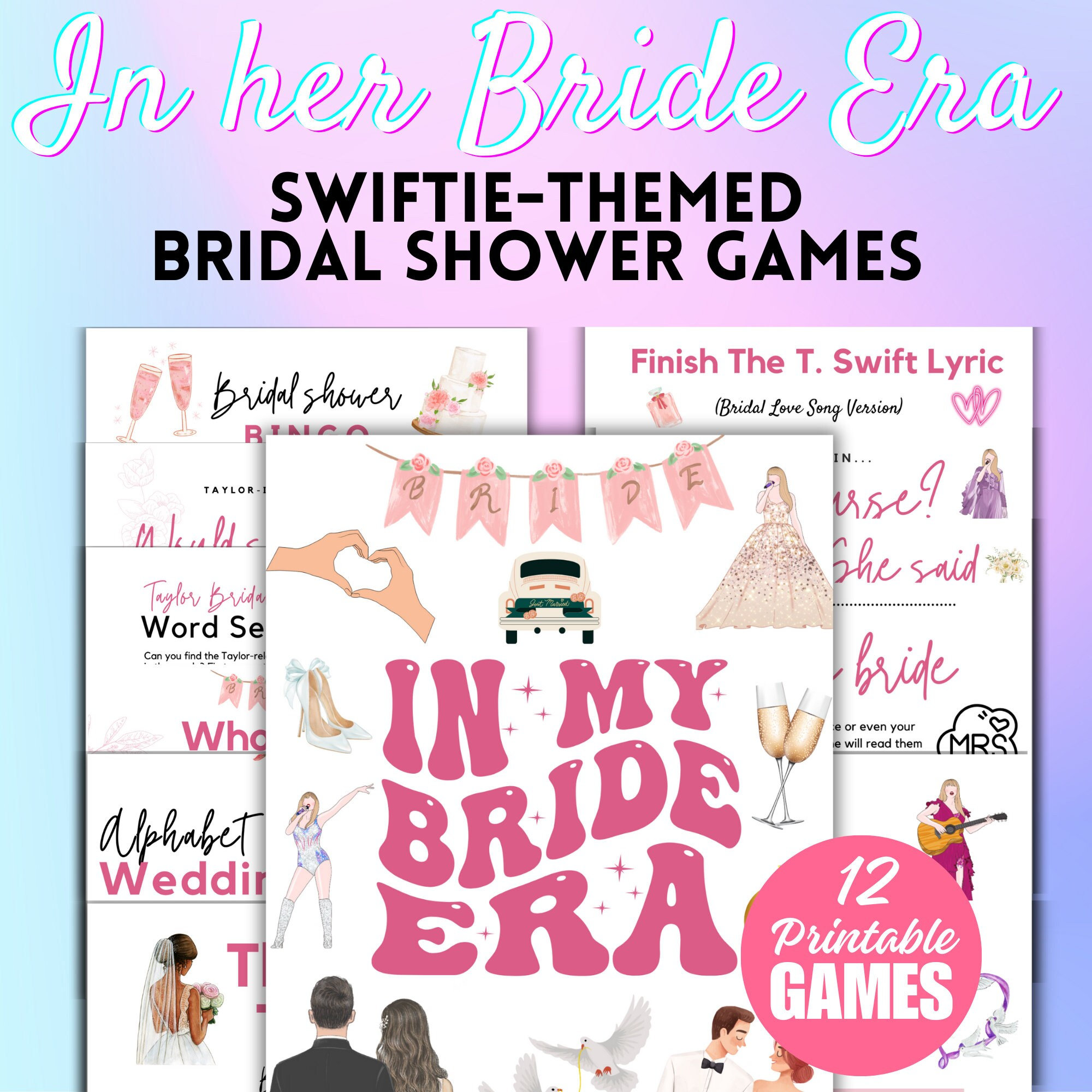 Bridal Era Taylor Themed Bridal Shower Games - Etsy