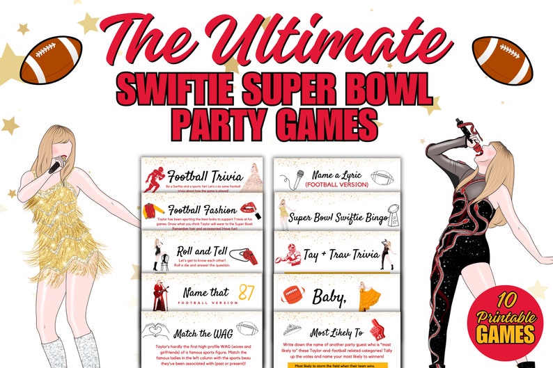 Taylor Swift Super Bowl Party Games - Etsy