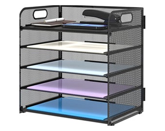 Vintage Table Top Small File Organizer Home Office Metal Desk - Etsy