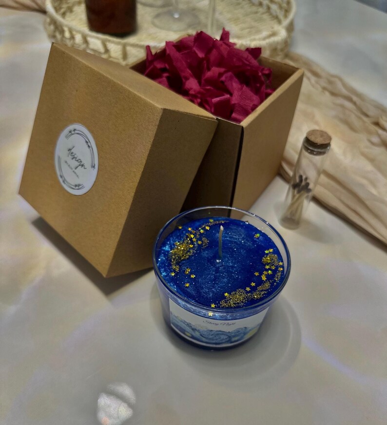 Starry Night Candle | Vincent Van Gogh | Soy Wax | Gift İdea | Starry ...