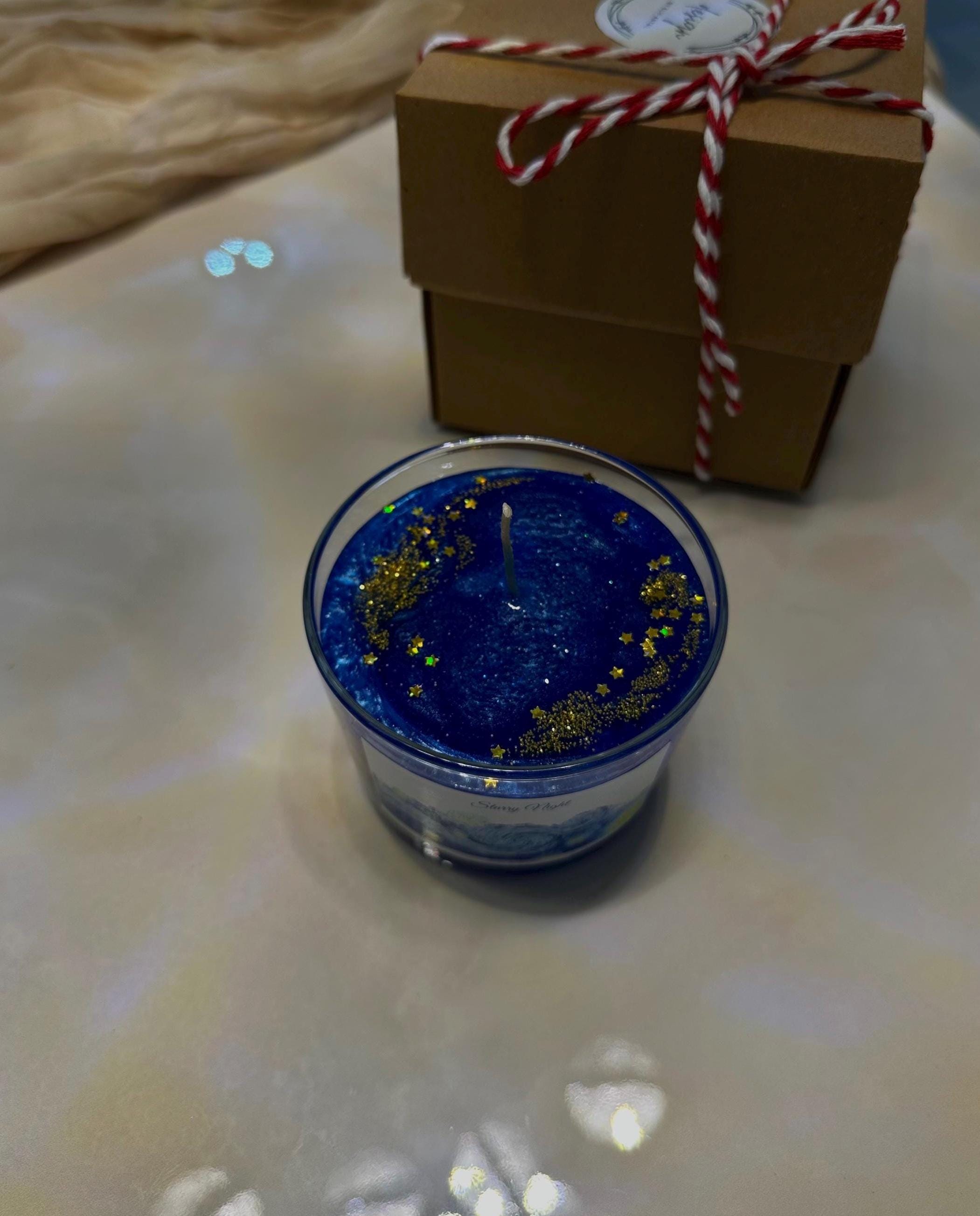 Starry Night Candle | Vincent Van Gogh | Soy Wax | Gift İdea | Starry ...