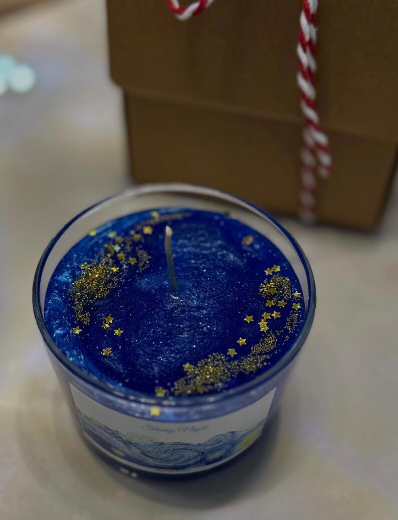 Starry Night Candle | Vincent Van Gogh | Soy Wax | Gift İdea | Starry ...