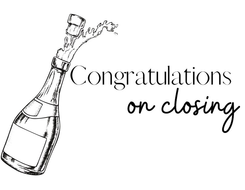 Real Estate Closing Card Template | Canva - Etsy