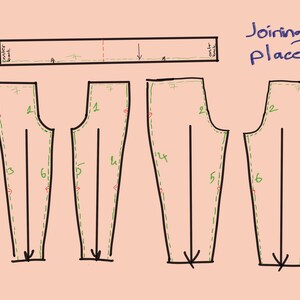 Trousers Sewing Pattern | Digital & Instant Download | Elastic ...