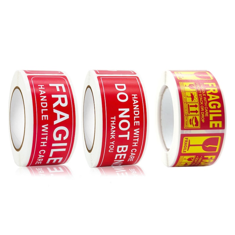 Fragile Handle With Care Stickers, Do Not Bend Stickers, Delivery ...