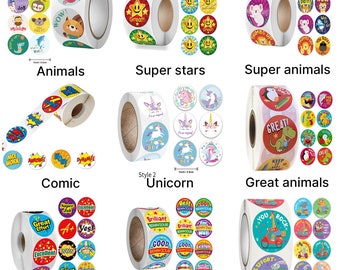 Circle Star Reward Stickers 25mm Kids Children Teachers Parents Labels ...