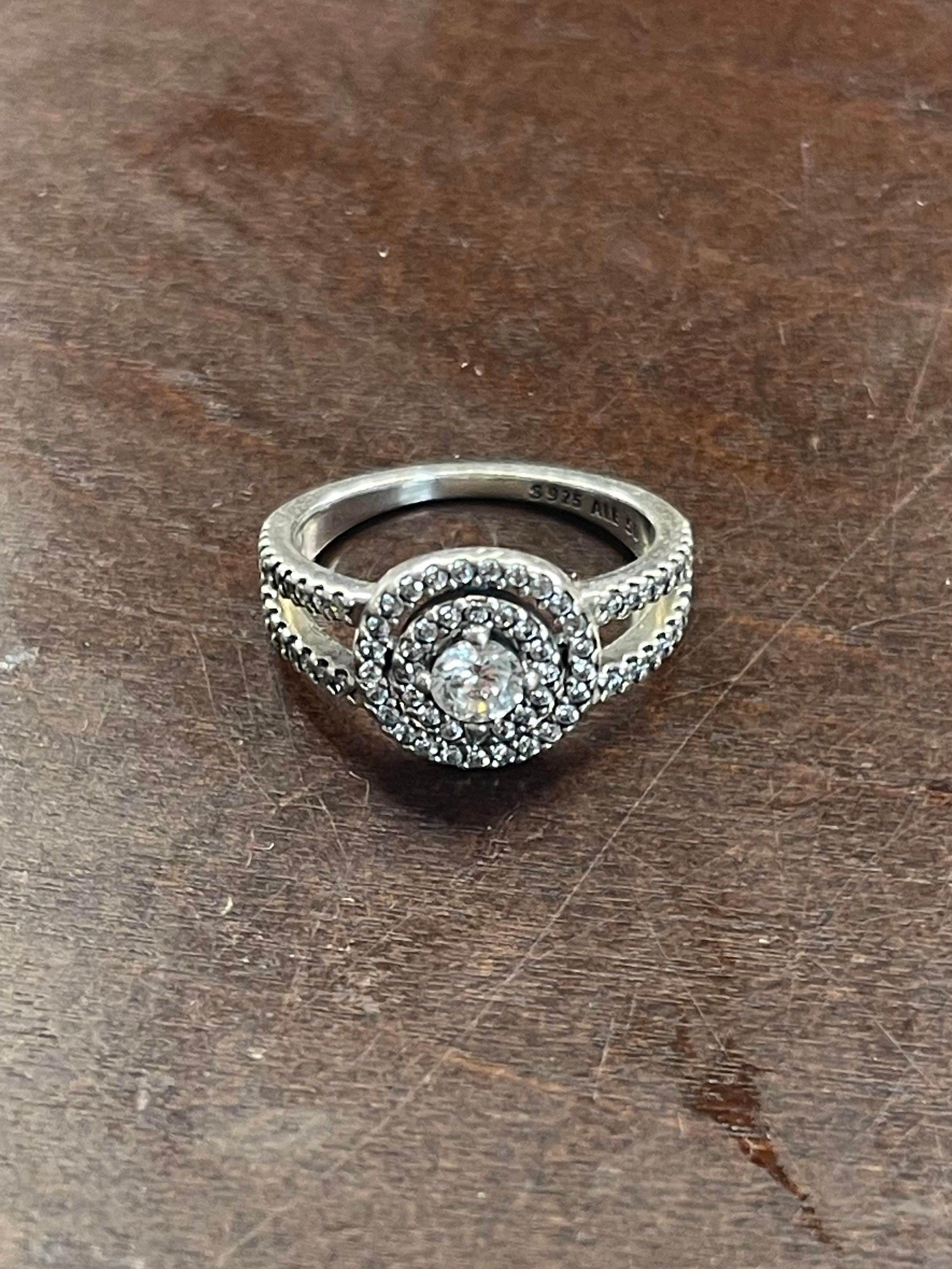 Pandora Promise Ring Double Ring Cut Size 5.5 - Etsy