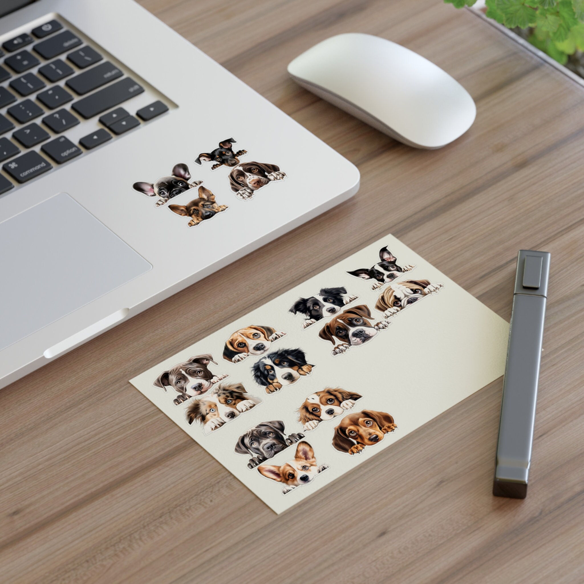 Dog Sticker Sheets,dog Vinyl Stickers,dog Transparent Stickers,peeking ...