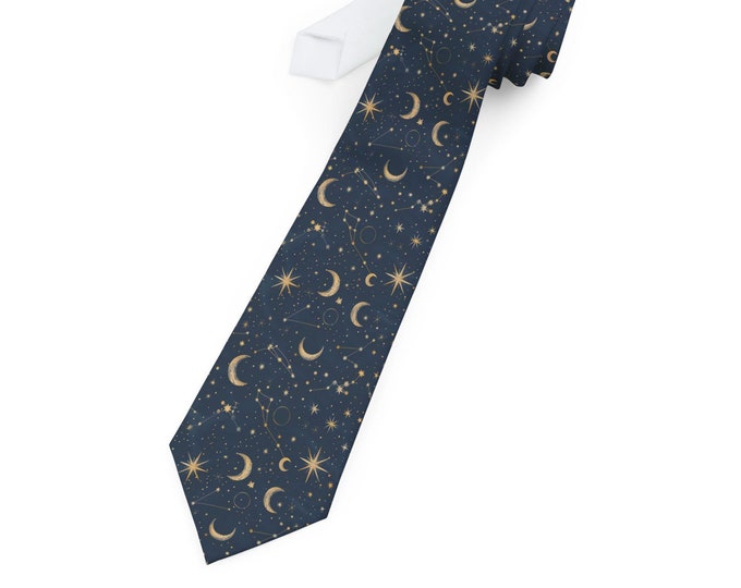 Constellation Tie Mens Constellation Pattern Necktie. - Etsy