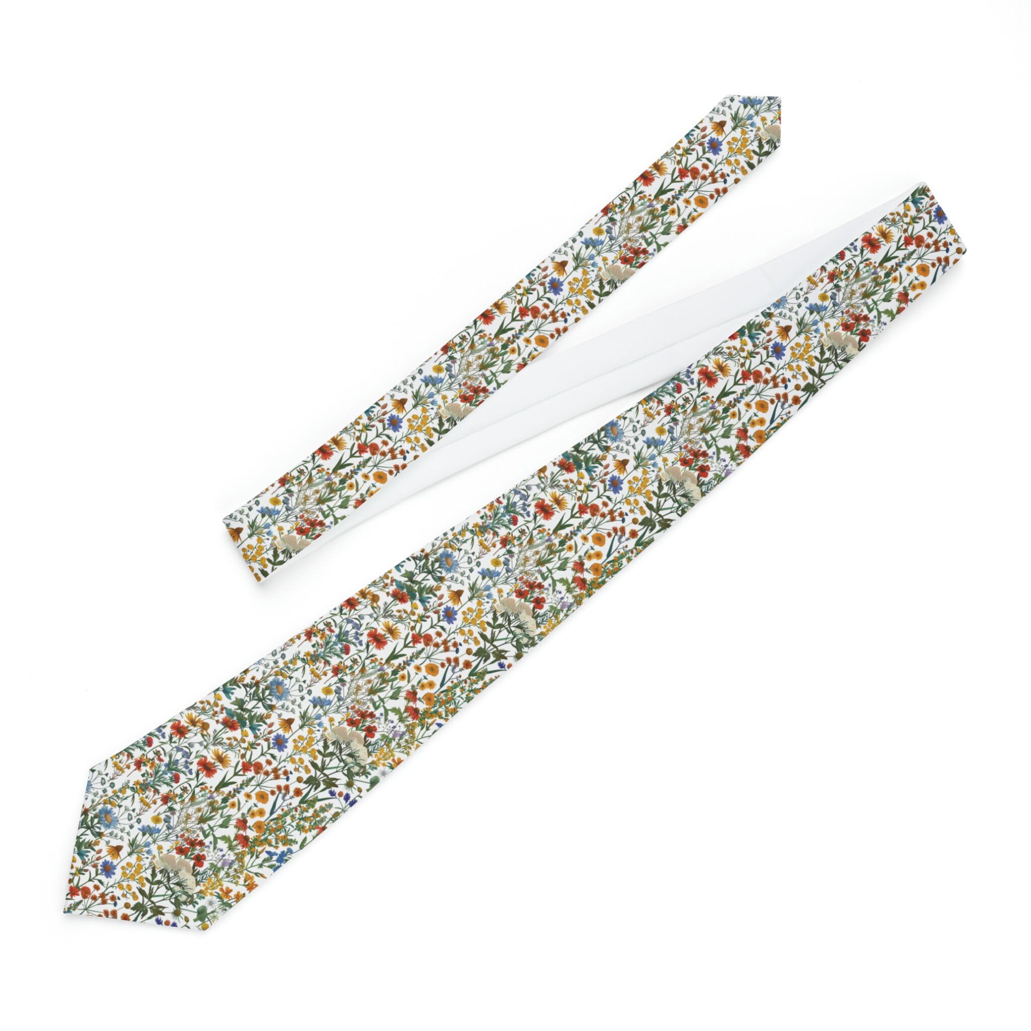 Men's Wildflower Floral Wedding Theme Tie - Etsy