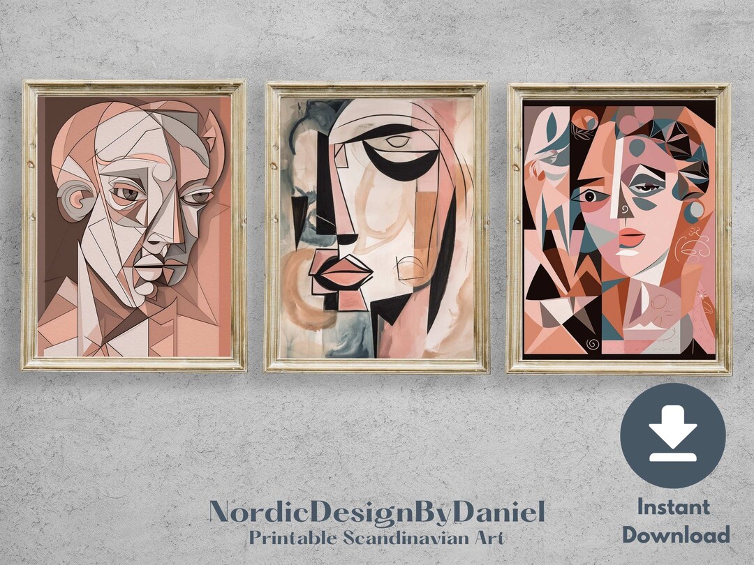 Gallery Wall Art Set of 3 Prints, Enchanted Picasso-inspired Gallery ...