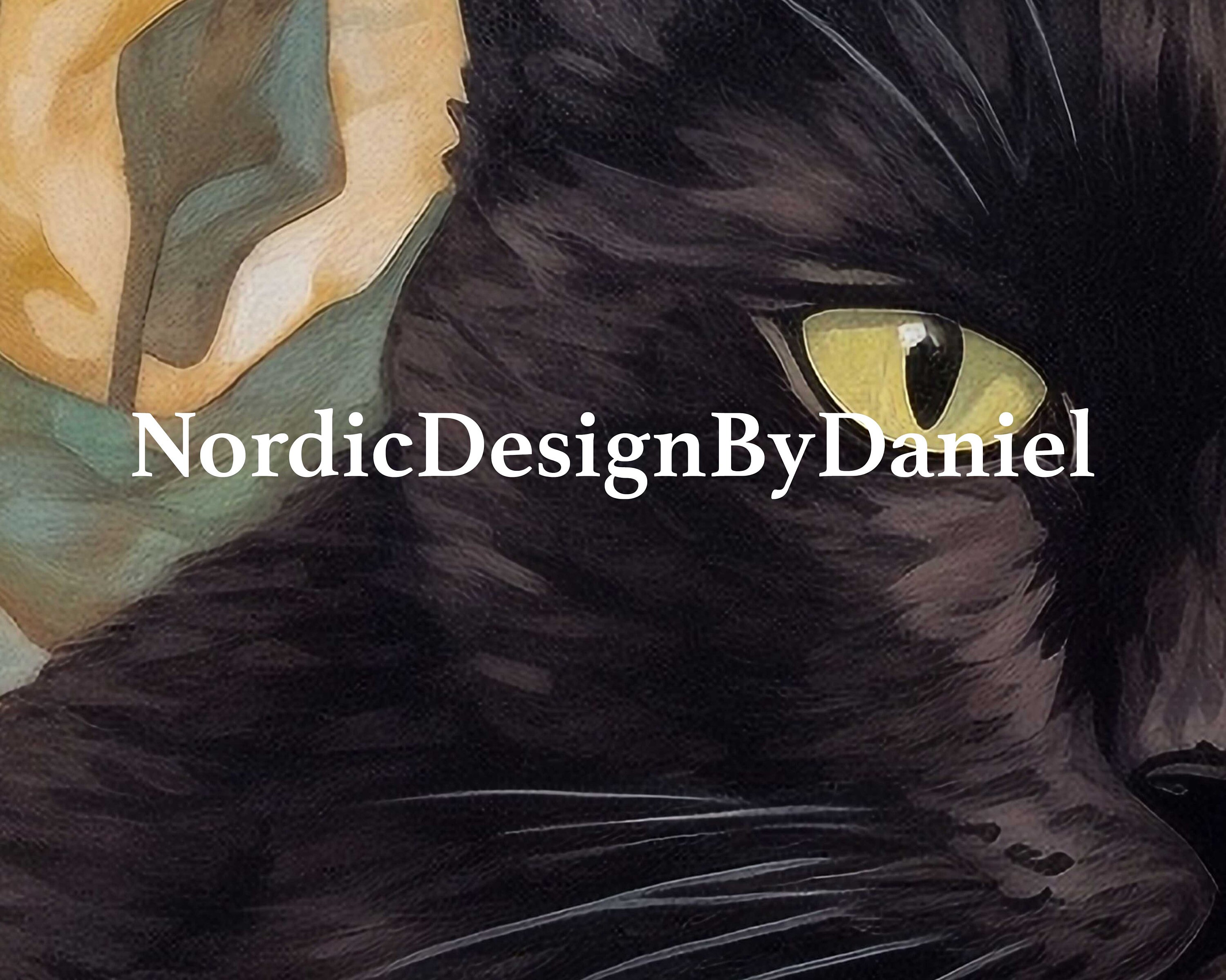 Vincent Van Gogh's Cat Print Floral Art Funny Gift Home Decor Poster ...