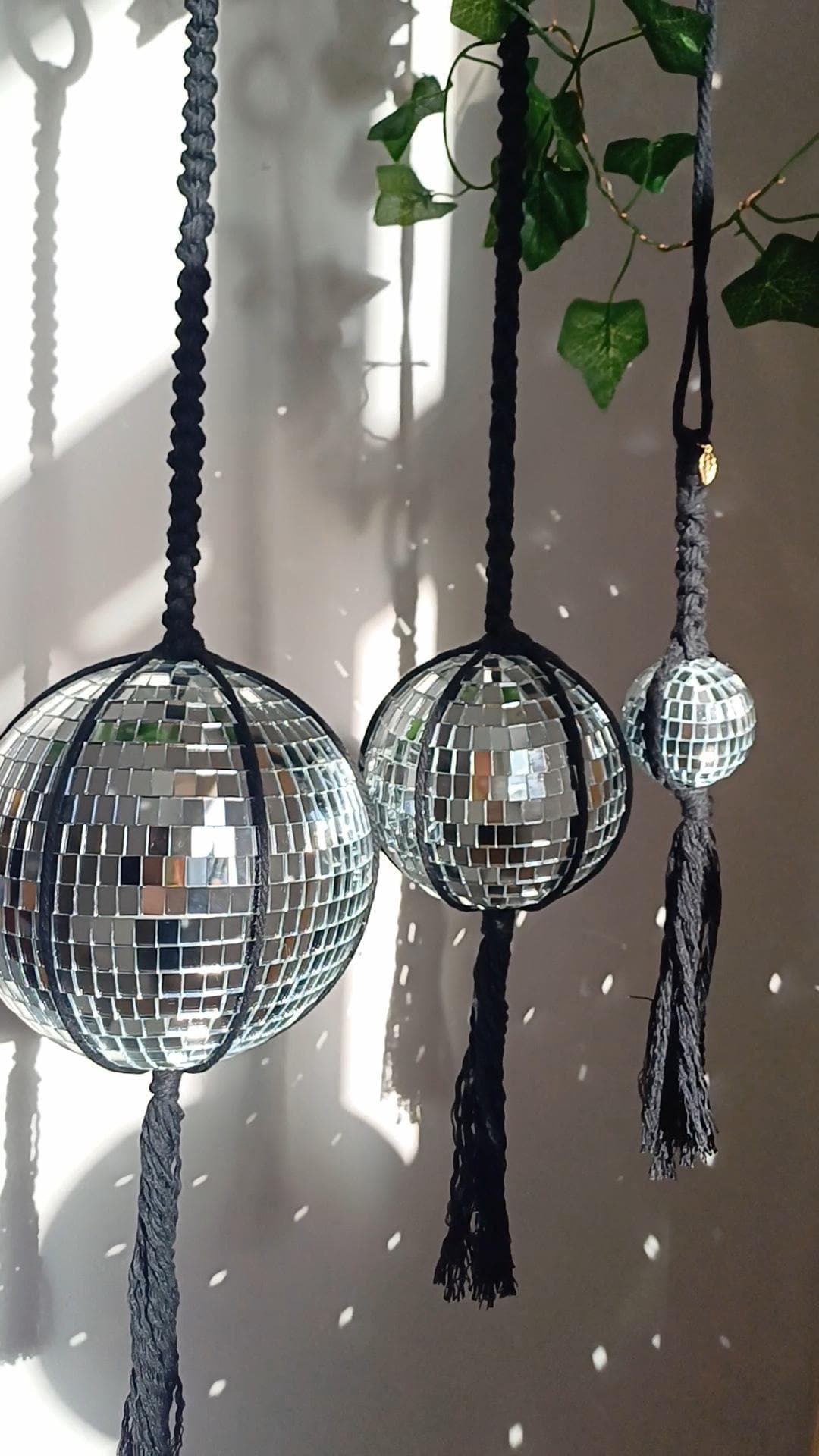 Disco Mirror Ball Macrame Hanger, Disco Glitter Ball Hanger, Disco Ball ...