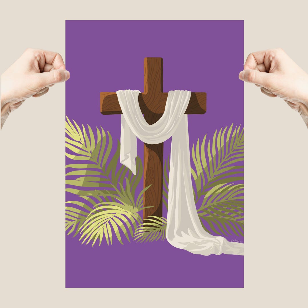 Lenten Art Print | Modern Catholic Wall Art for Home & Office | Faith ...