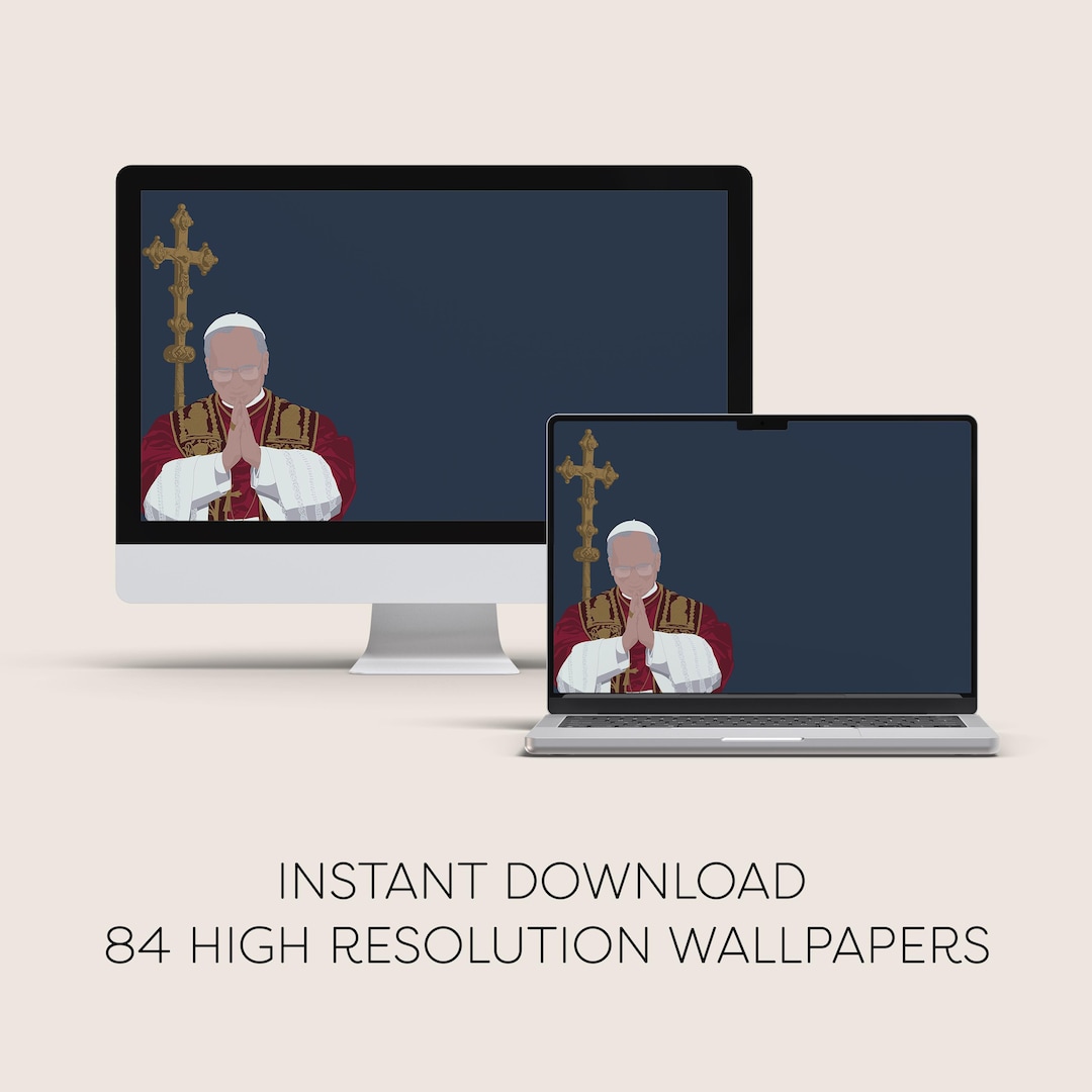 Pope Leo XIV Desktop Wallpaper | Catholic Digital Download | Multiple ...