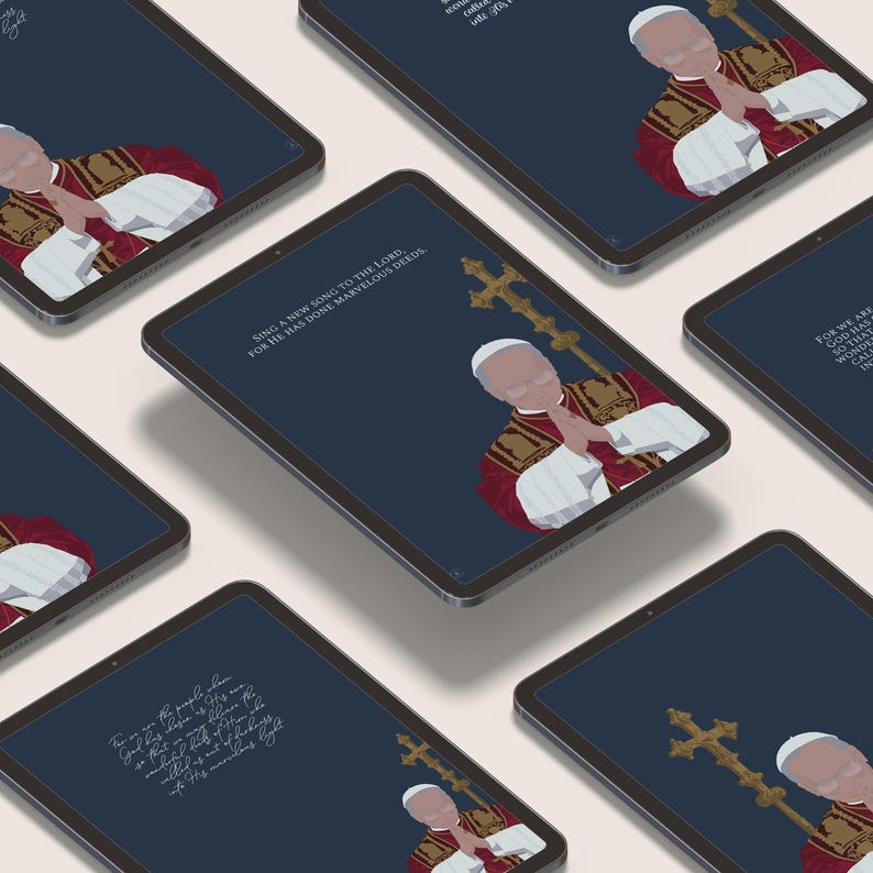 Pope Leo XIV Tablet Digital Wallpaper Bundle | Catholic Device ...