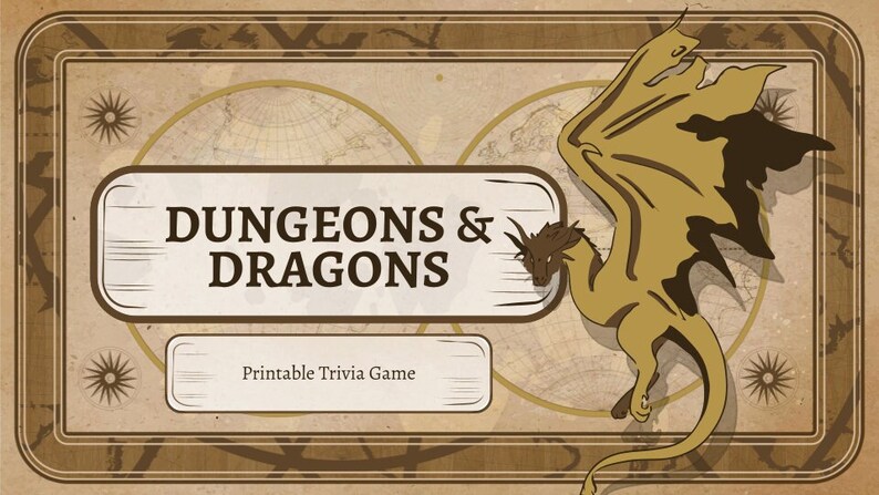 Dungeons & Dragons | Printable Trivia Game - Etsy