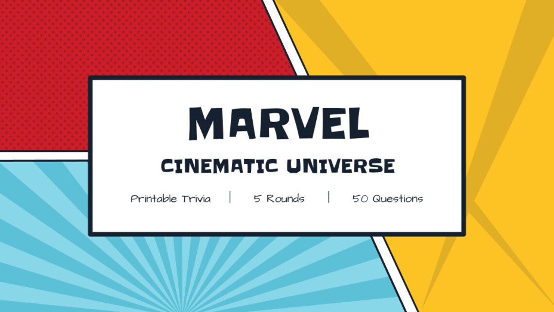 Marvel Cinematic Universe (MCU) | Unofficial, Printable Trivia Set - Etsy