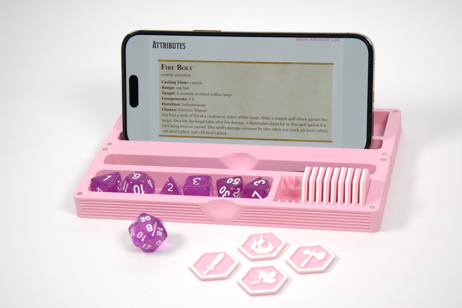 Dungeon and Dragons Dice Box With Pencil and Dice Set Travel Kit 13 D&D ...