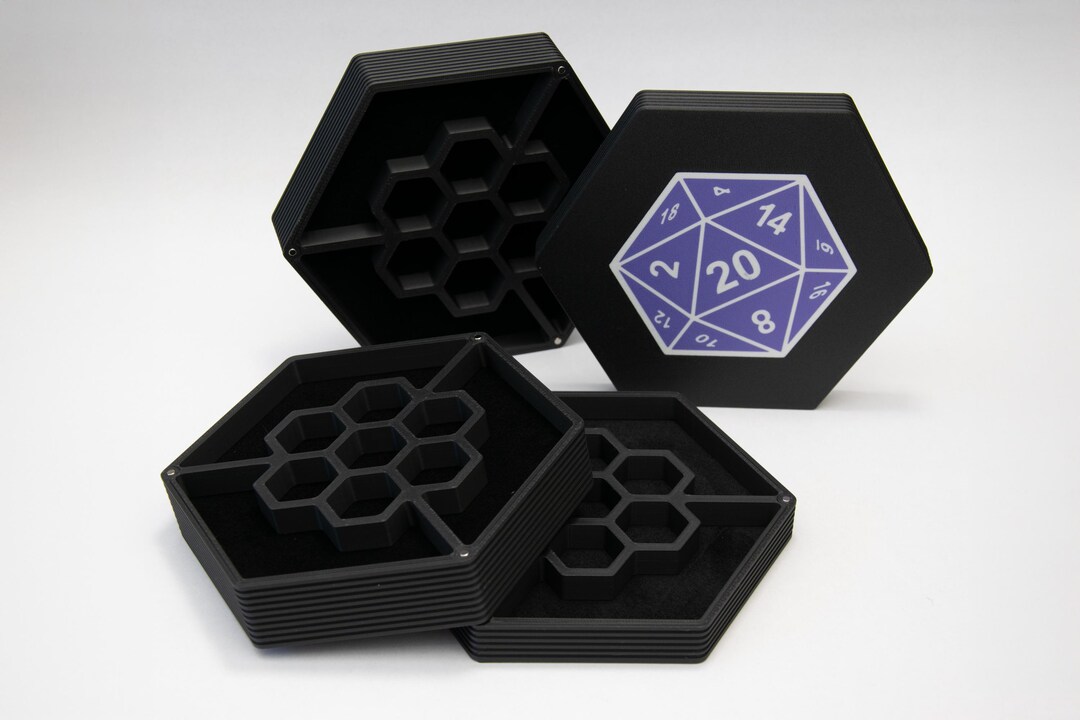 Rollvault™ Level 3 Dice Case • Honeycomb Insert • Triple Layer Dice ...