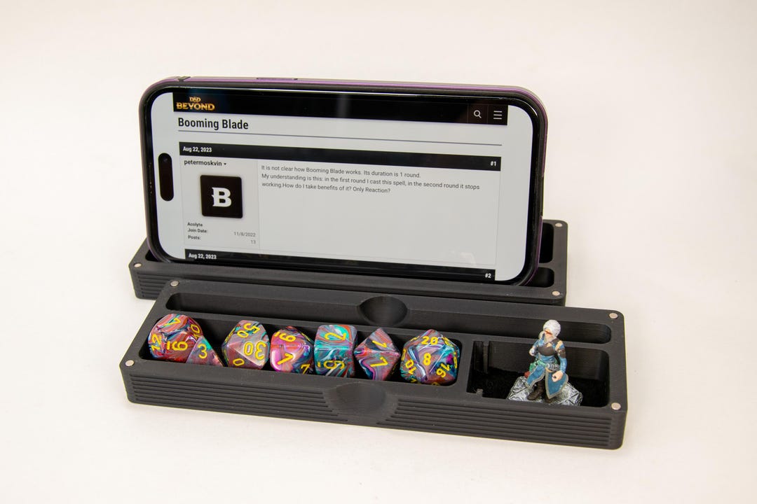 Critkit™ Journeyman – Dice, Miniature, Pen Storage and Phone Stand - Etsy