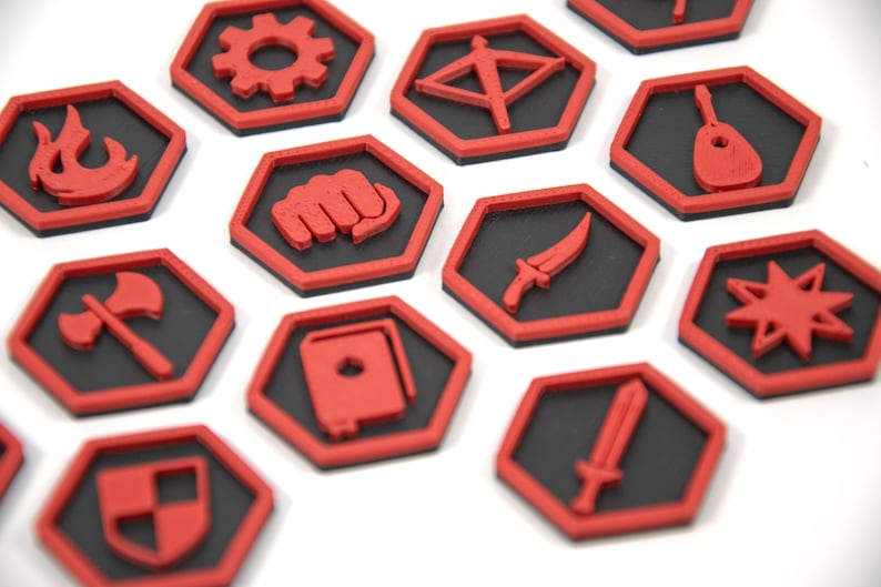 Dungeon and Dragons Class Tokens 13 D&D Class Tokens Handmade RPG ...