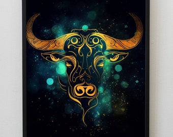Taurus Print - Etsy