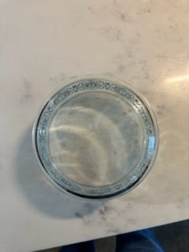 HTF Pyrex Pattern 7201 Bowl Clear W Turquoise Blue Flower - Etsy