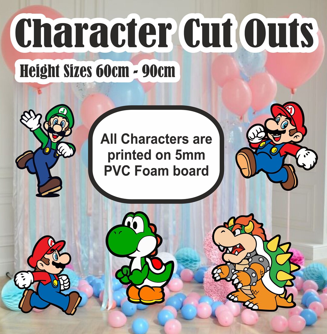 Video Game Character Cut Outs | Mario | Event Sign | Party Cut Out ...